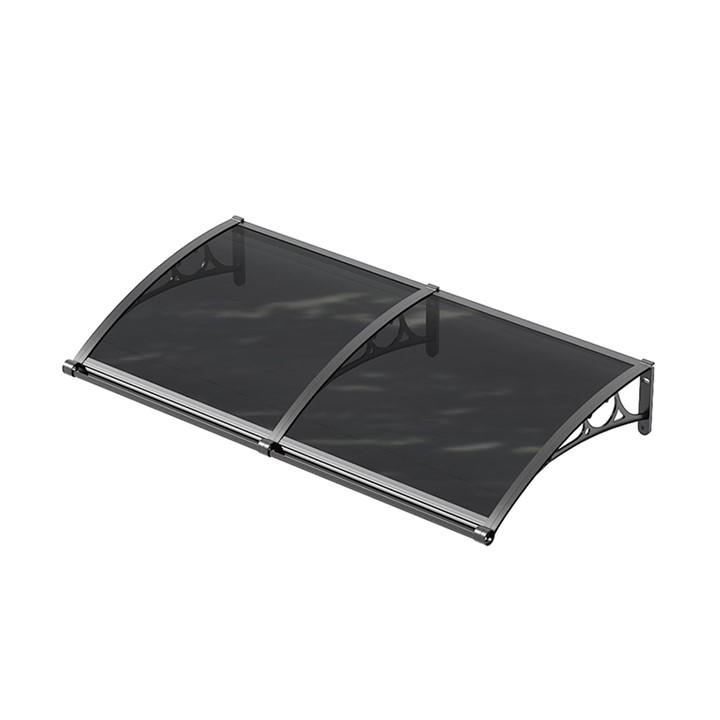 Breeins | 160 x 80 x 23cm Outdoor Door Canopy Window Awning | Black ...