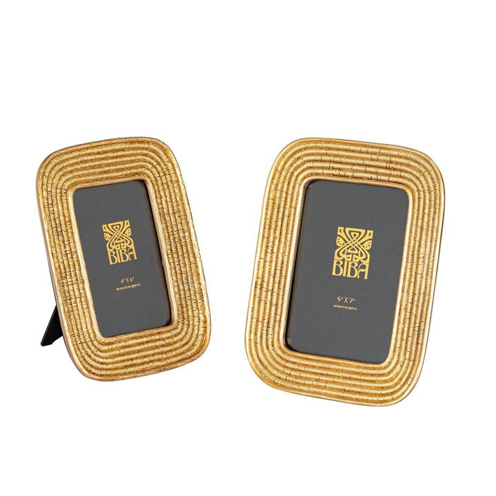 Biba | Biba Weave Photo Frame | Gold | FRASERS