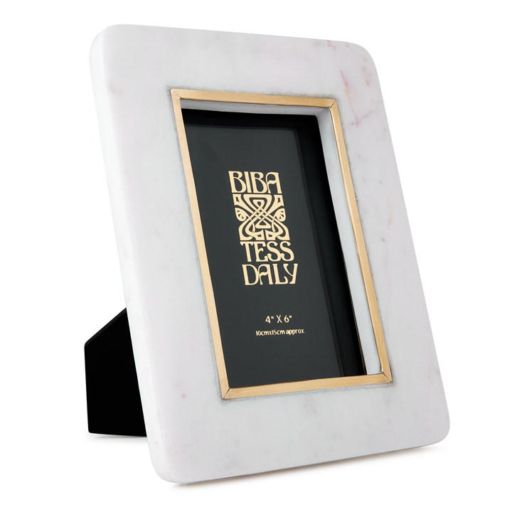 Biba | Biba x Tess Daly Lux Photo Frame | White | FRASERS