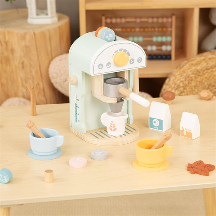 Tooky Toy | Wooden Coffee Machine Set | Natural | FRASERS