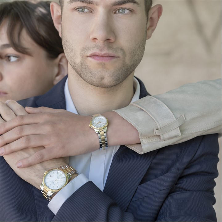 Emile Chouriet | Stainless Steel Luxury Analogue Watch | Tw-Tn Gld ...