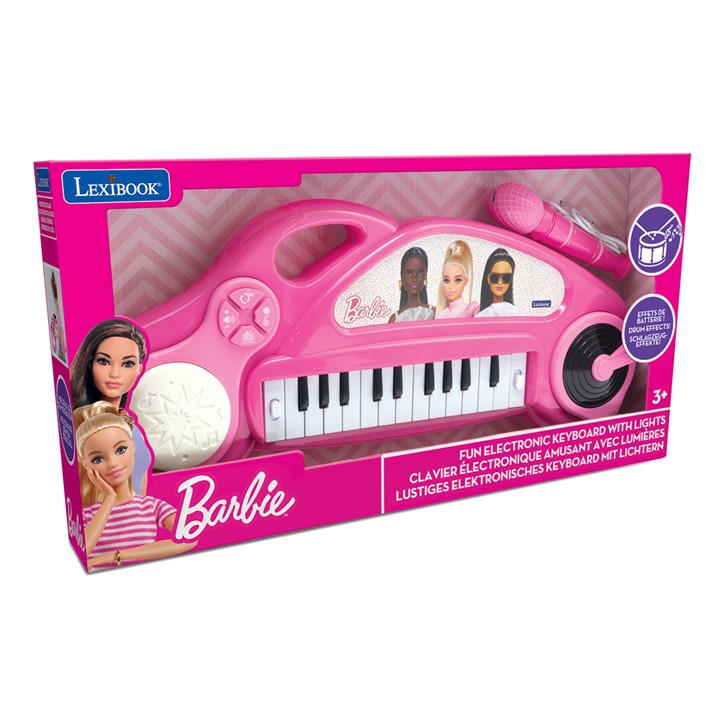 Lexibook | Barbie Electronic Keyboard with Lights & Microphon | Multi ...