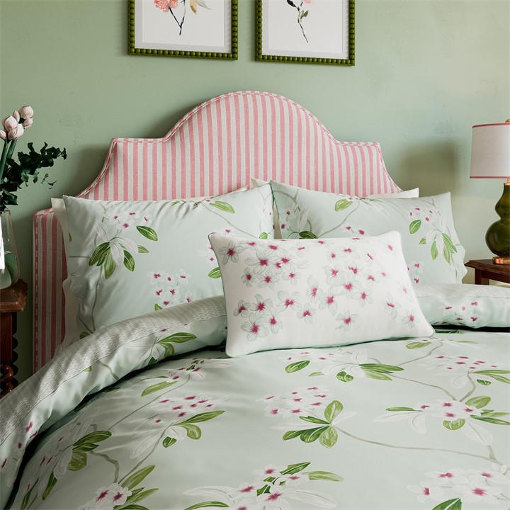 Sanderson | Oleander Cotton Duvet Cover Set | Aqua | FRASERS