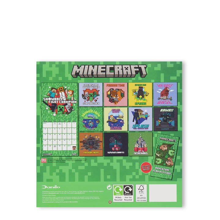 Minecraft | Mini Calendar | Multi | FRASERS