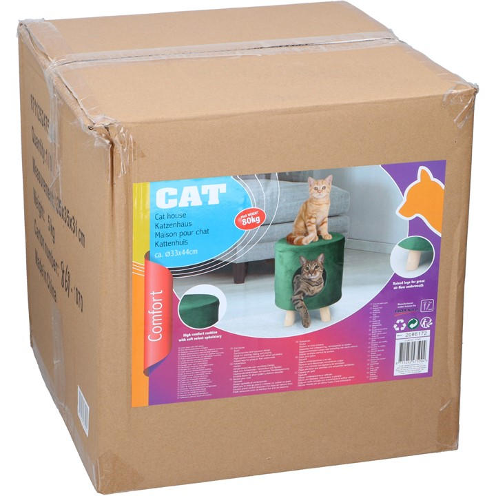 Edco | Cat House Stool 00 | Green | FRASERS