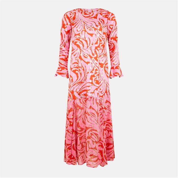 Never Fully Dressed | Eliza Swirl Dress | Pink/Red | FRASERS